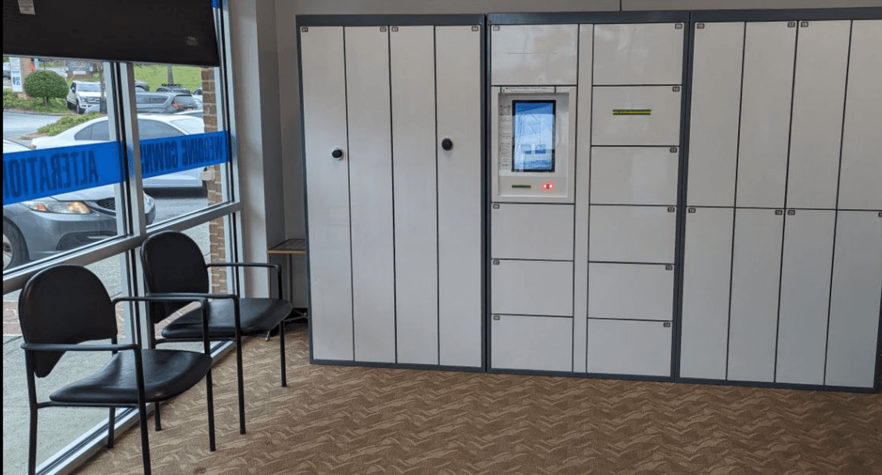 Optional self-service lockers | Button Up Dry Cleaners, Acworth, Metro ...